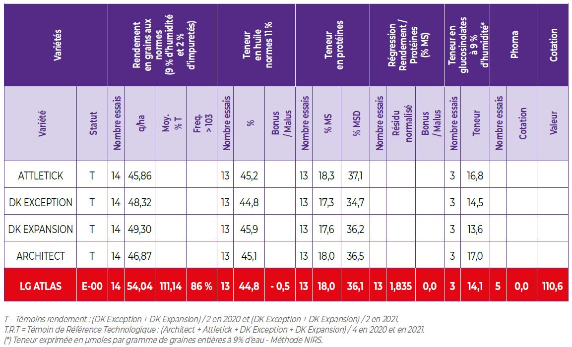 Semence Colza LG ATLAS - LG Seeds