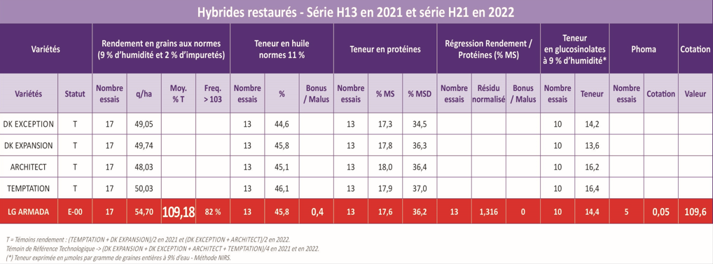Semence Colza LG ARMADA - LG Seeds